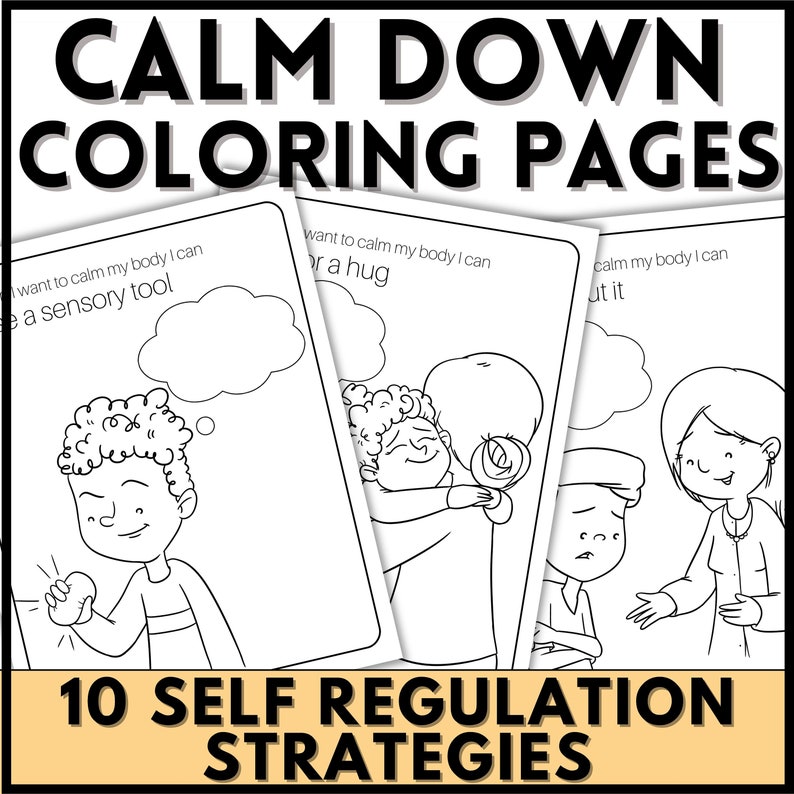 Calm Down Coloring Book, Self-regulation Coloring Book, Self-regulation ...
