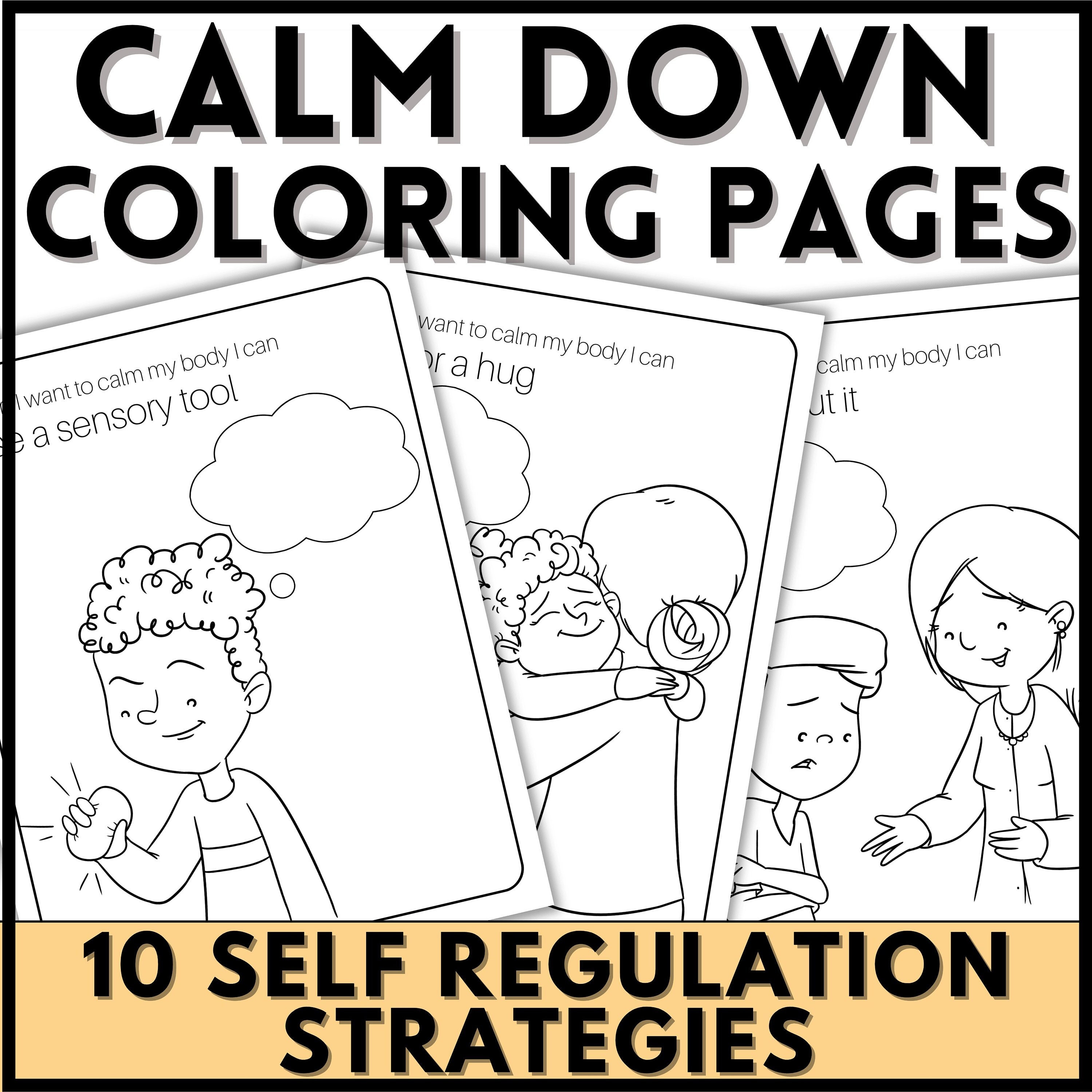 Calm Down Coloring Book, Self-regulation Coloring Book, Self-regulation ...