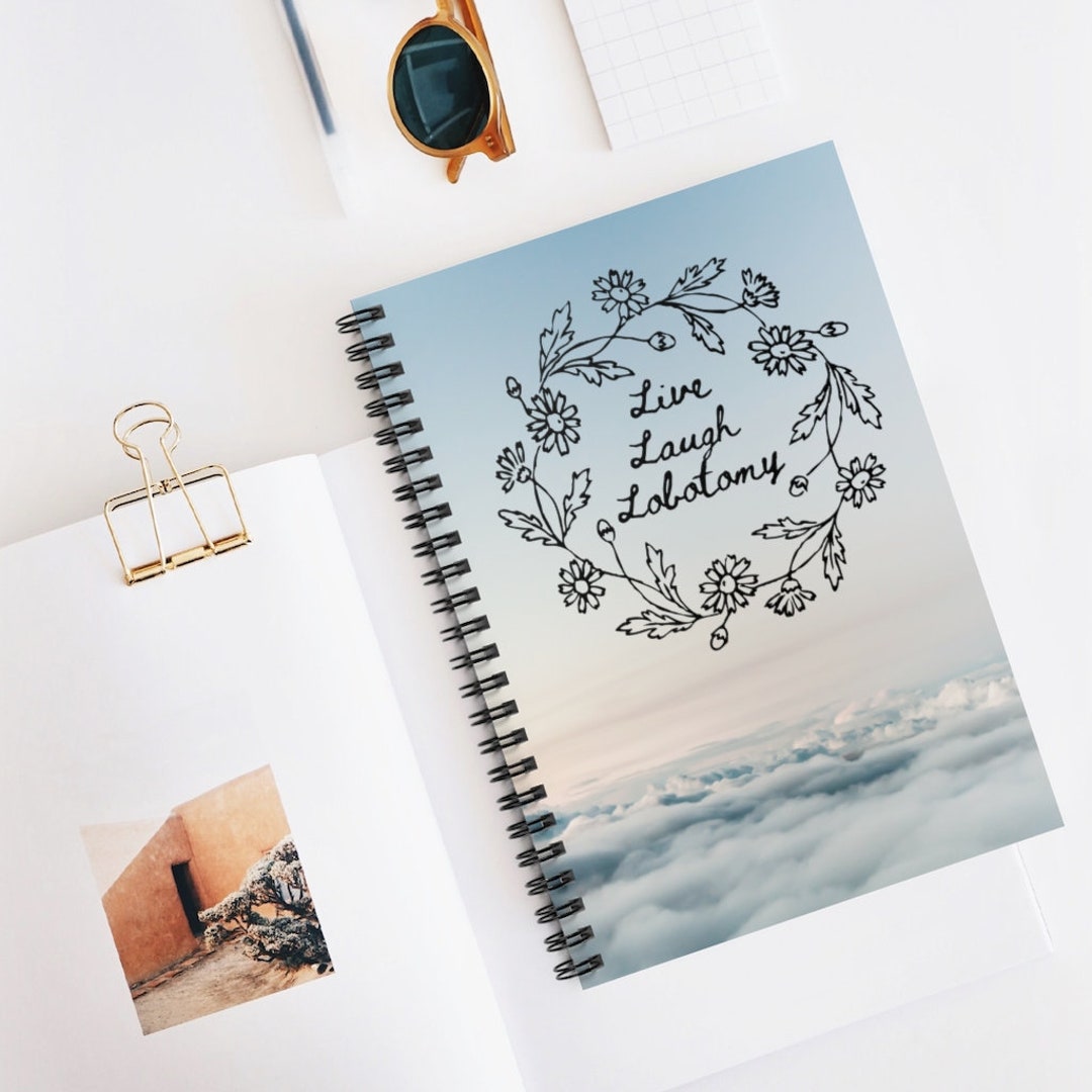 Live Laugh Lobotomy Spiral Notebook, Dark Humor, Inspirational, Cute ...
