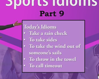 Advanced English Lesson: Idioms From the Sports World Part 9 - Etsy