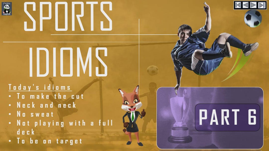 Advanced English Lesson: Idioms From the Sports World Part 6 - Etsy