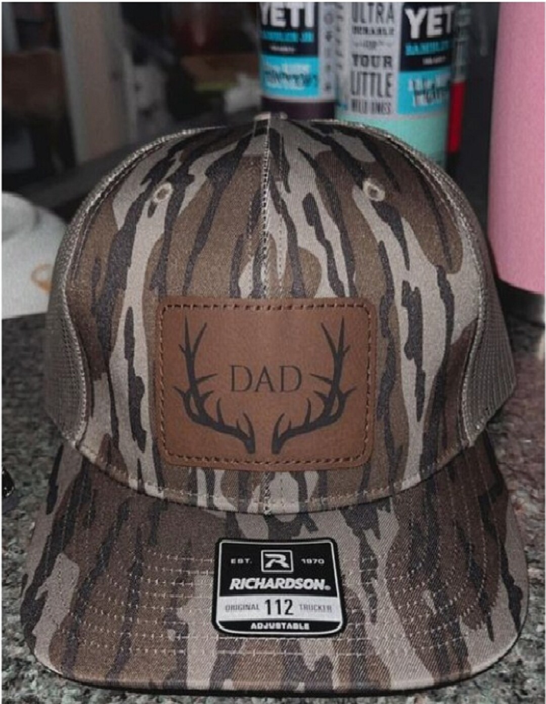 Camo Custom Laser Engraved Leather Patch- Richardson 112 Camo - Custom ...