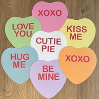 Large Conversation Hearts Custom Text, Classic and Sassy Phrases ...