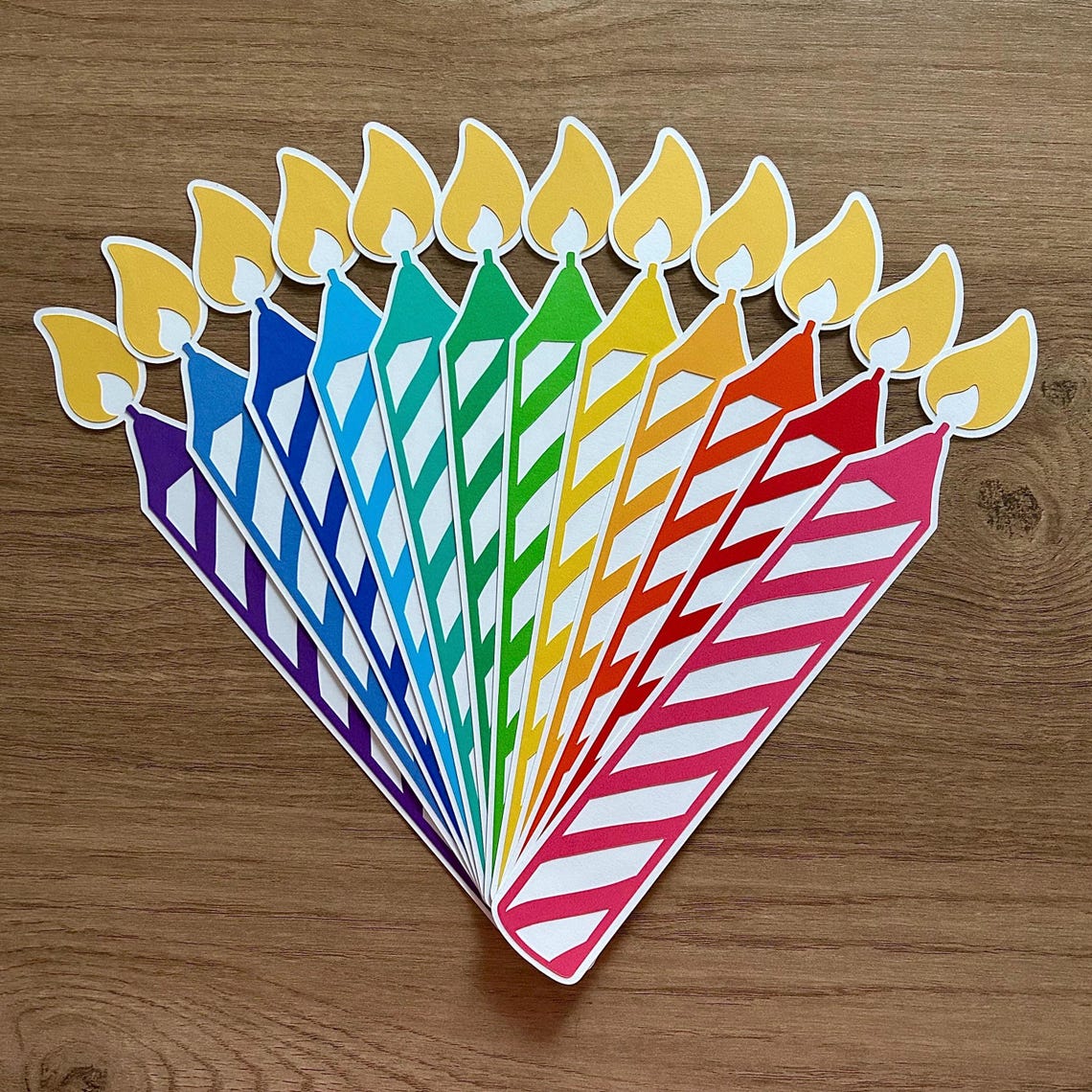 Large Cutouts: Birthday Candles - Etsy