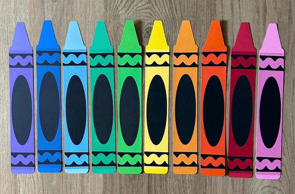 Large Cutouts: Crayons - Etsy