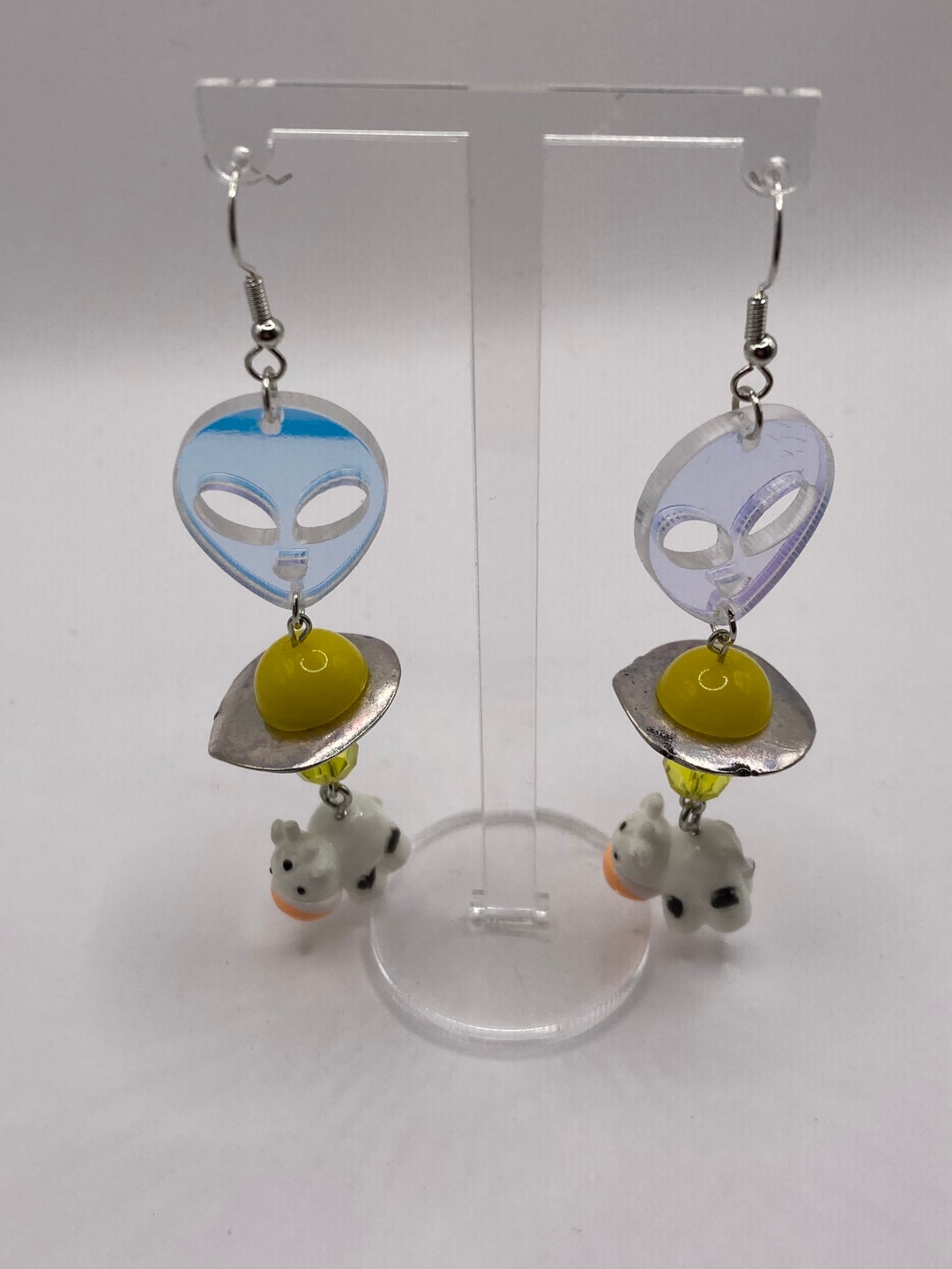 Alien Abduction Cow UFO Extraterrestrial Handmade Homemade Quirky ...