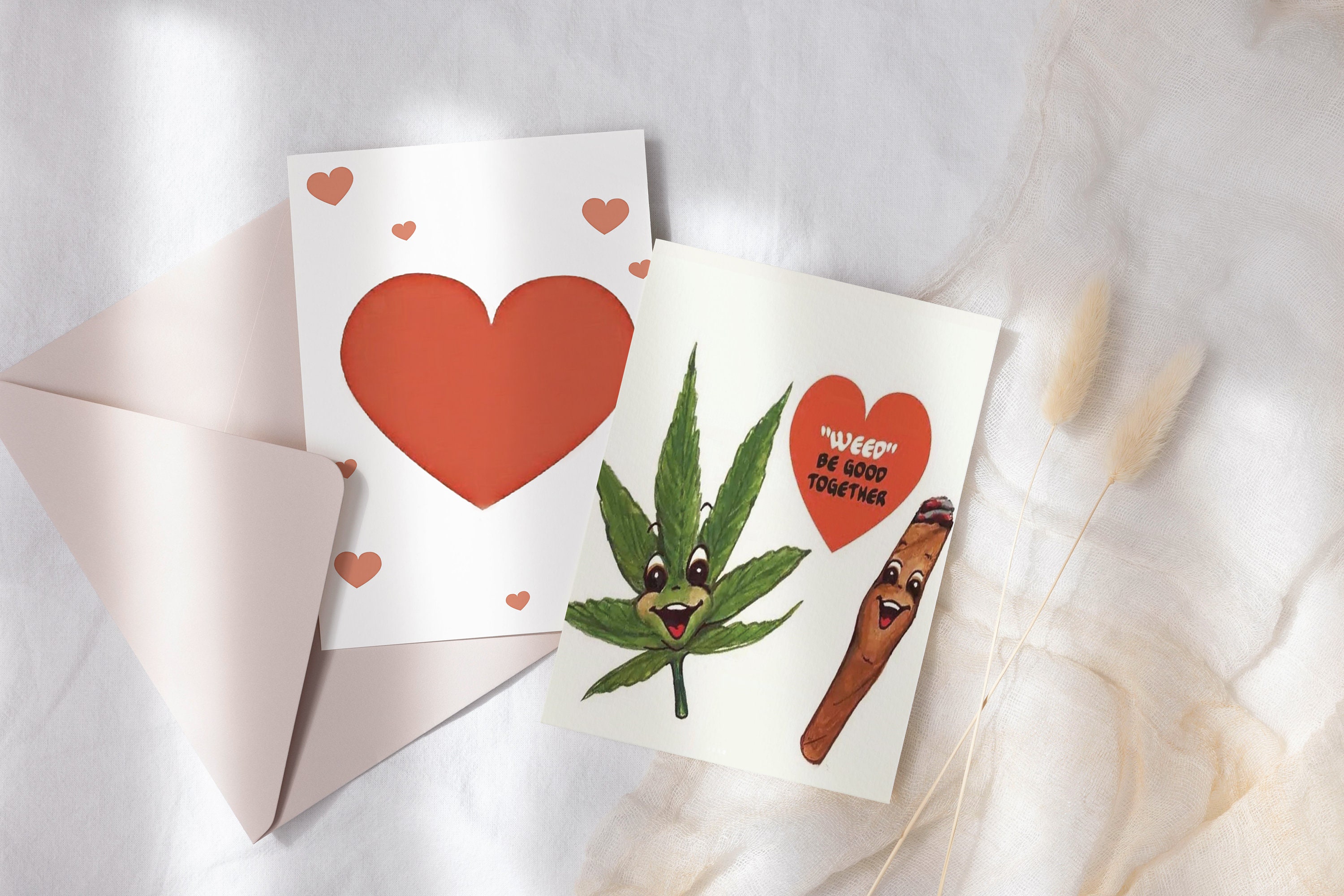 Weed Be Good Together Cannabis Marijuana 420 Cardz Stoner Valentine Valentines Day Greeting Card ...