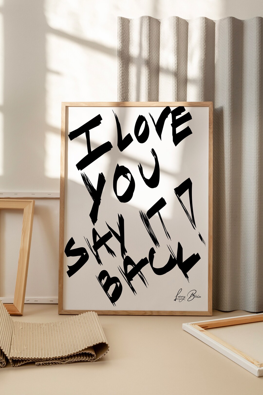 I Love You Say It Back! Digital Wall Art, Retro Trendy Cute Quote Art ...