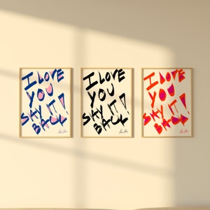 I Love You Say It Back! Digital Wall Art, Retro Trendy Cute Quote Art ...