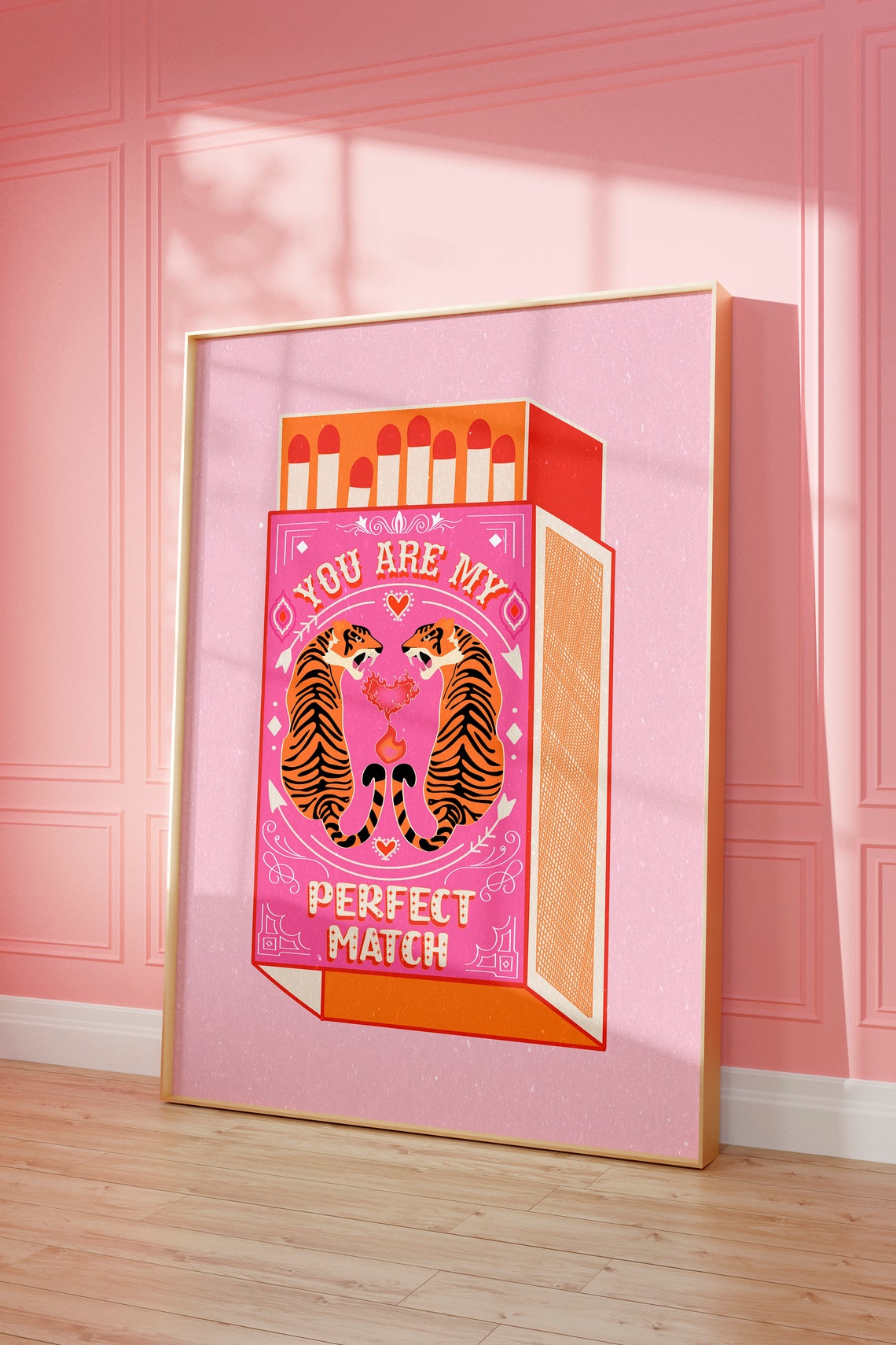 You Are My Perfect Match | Retro Print Match Poster | Vintage Art ...