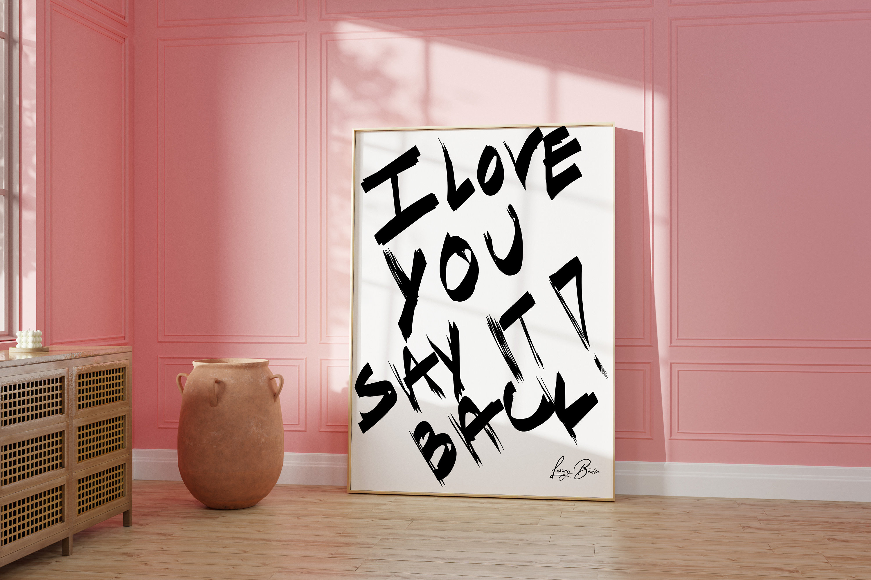 I Love You Say It Back! Digital Wall Art, Retro Trendy Cute Quote Art ...