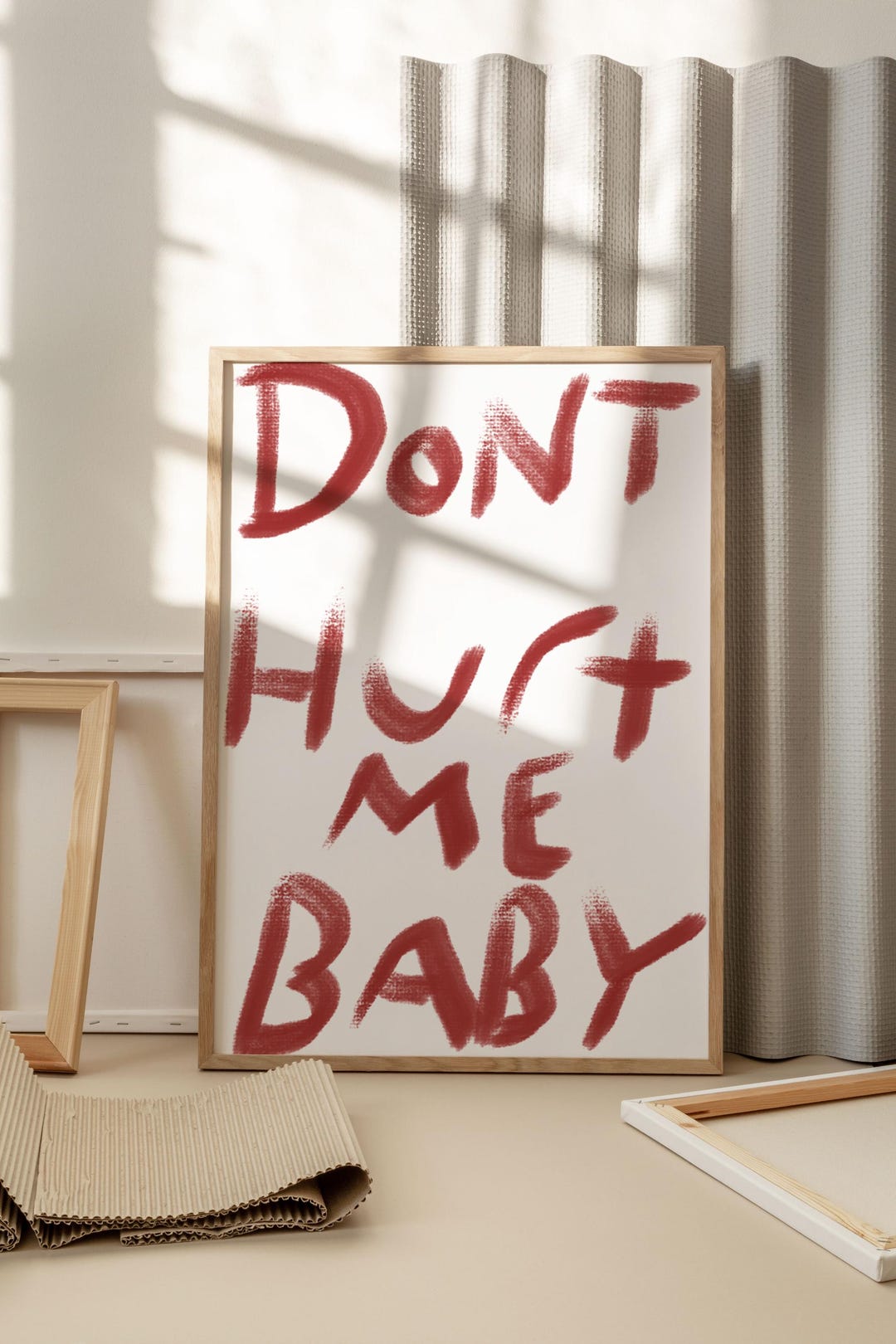 Don’t Hurt Me Baby - Bold Statement Print for the It - Girl Aesthetic ...