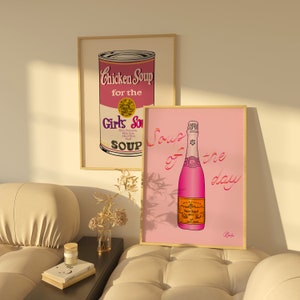 Champagne Problems - Champagne Dreams: Elegant Bar Cart Decor Print for ...