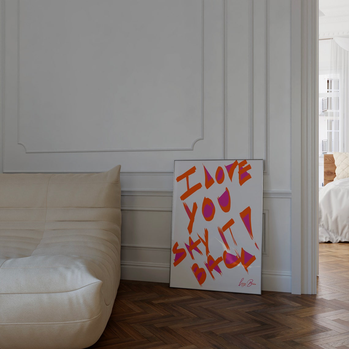 I Love You Say It Back! Digital Wall Art, Retro Trendy Cute Quote Art ...