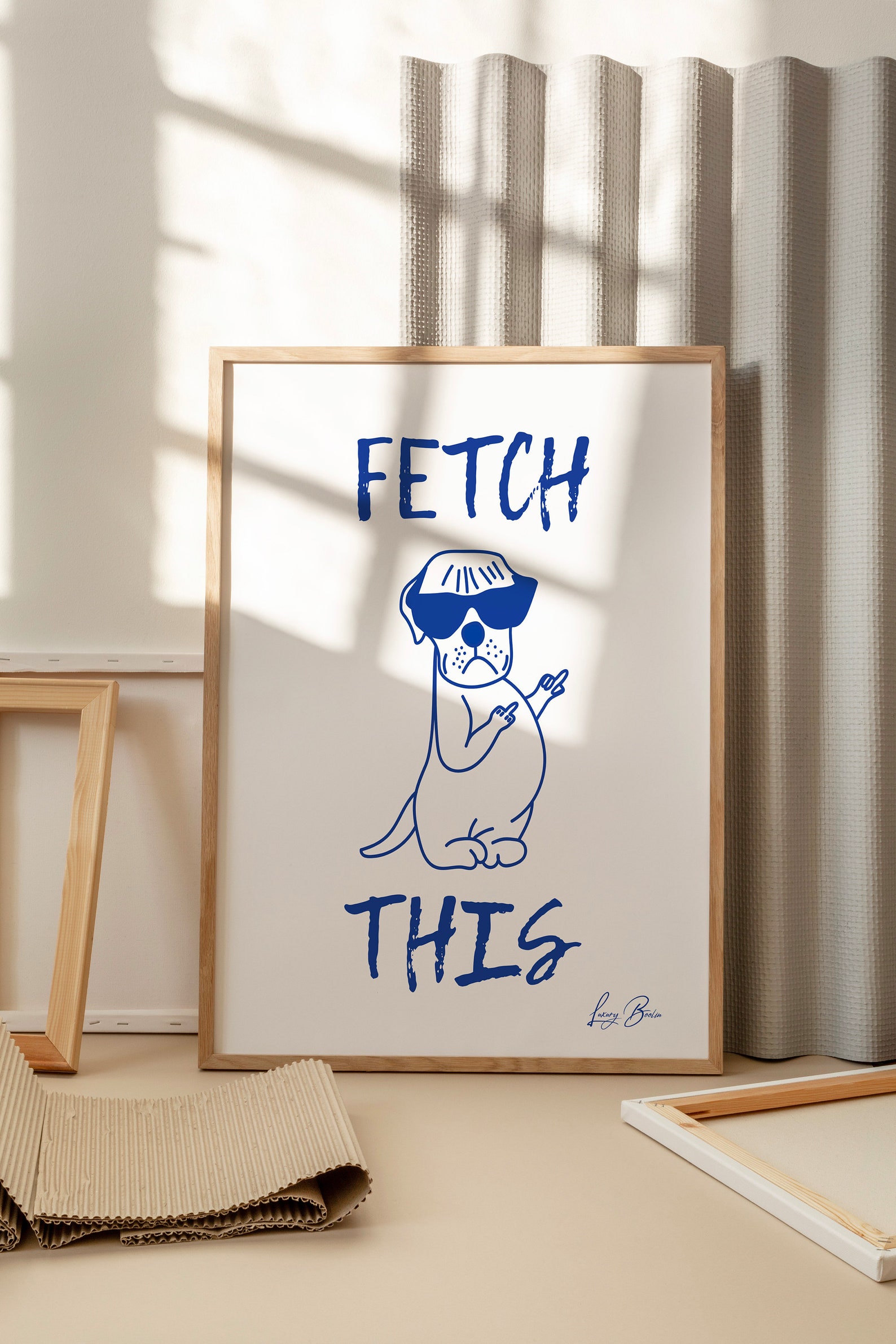 Fetch This Dog Poster - Funny Art - Digital Download - Dog Art Print ...