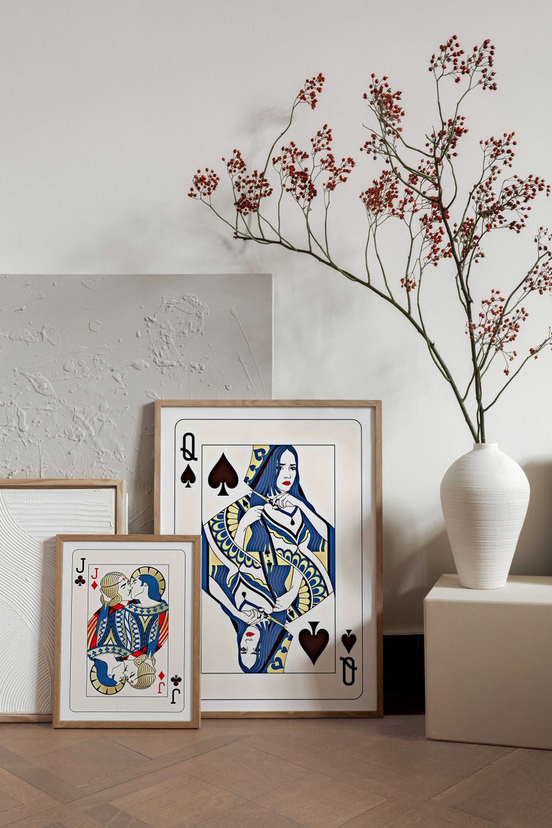 Retro Print Jack & Jack Club Diamond Card Poster - Vintage Art ...