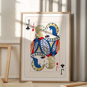 Retro Print Jack & Jack Club Diamond Card Poster - Vintage Art ...