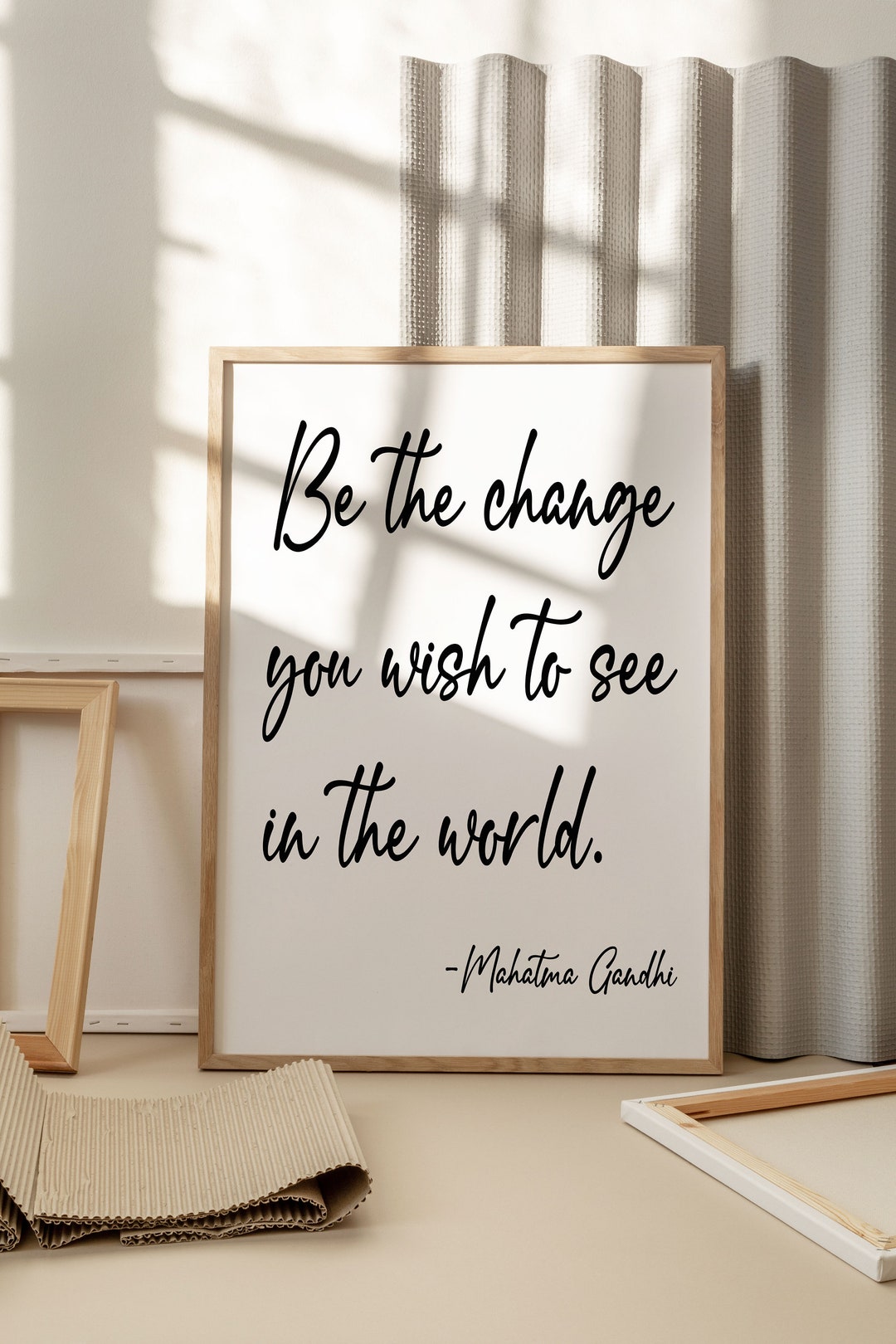 Mahatma Gandhi Wise Quote Portrait Custom Best Quotes Poster Print ...