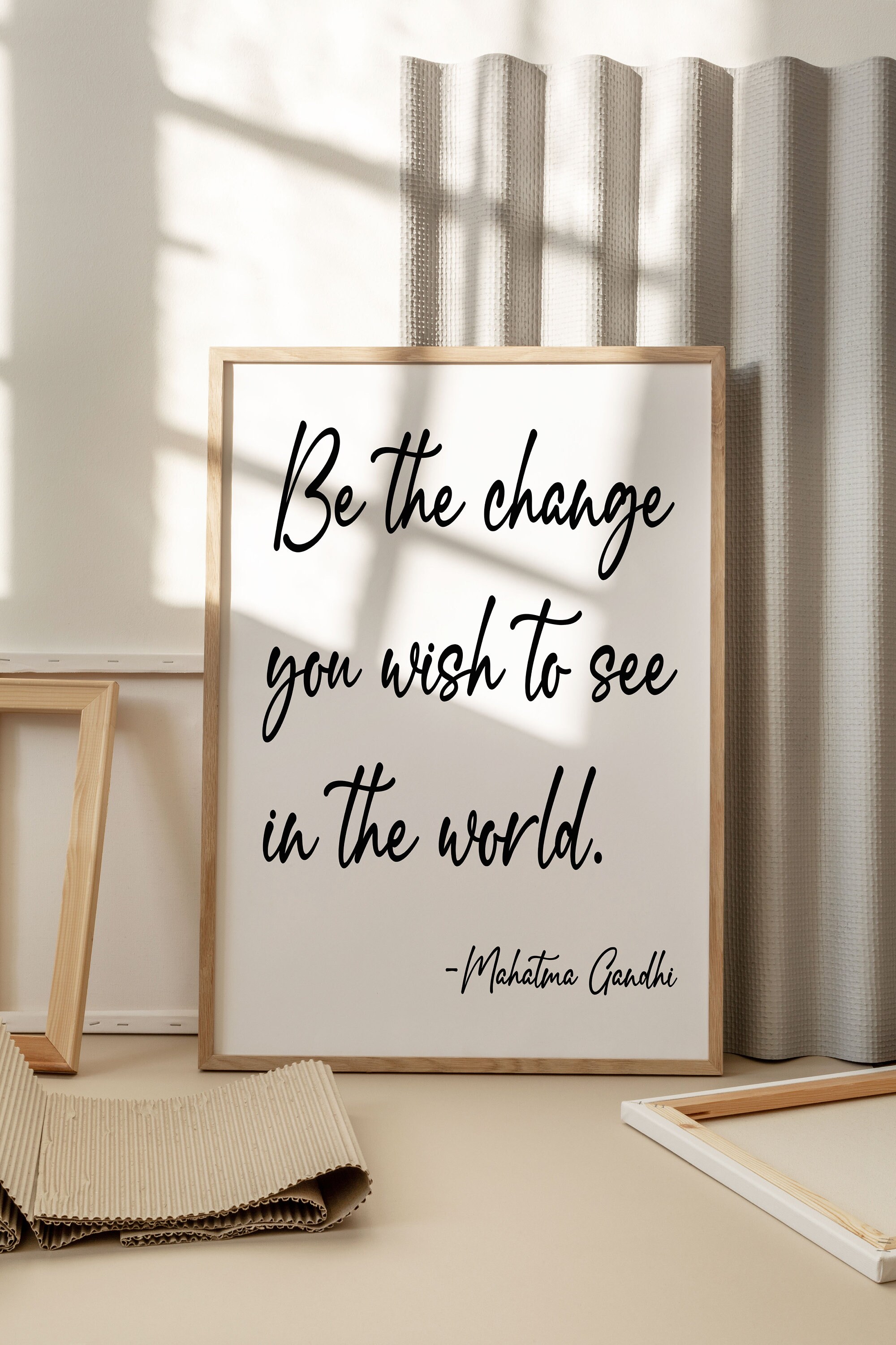 Mahatma Gandhi Wise Quote Portrait Custom Best Quotes Poster Print ...