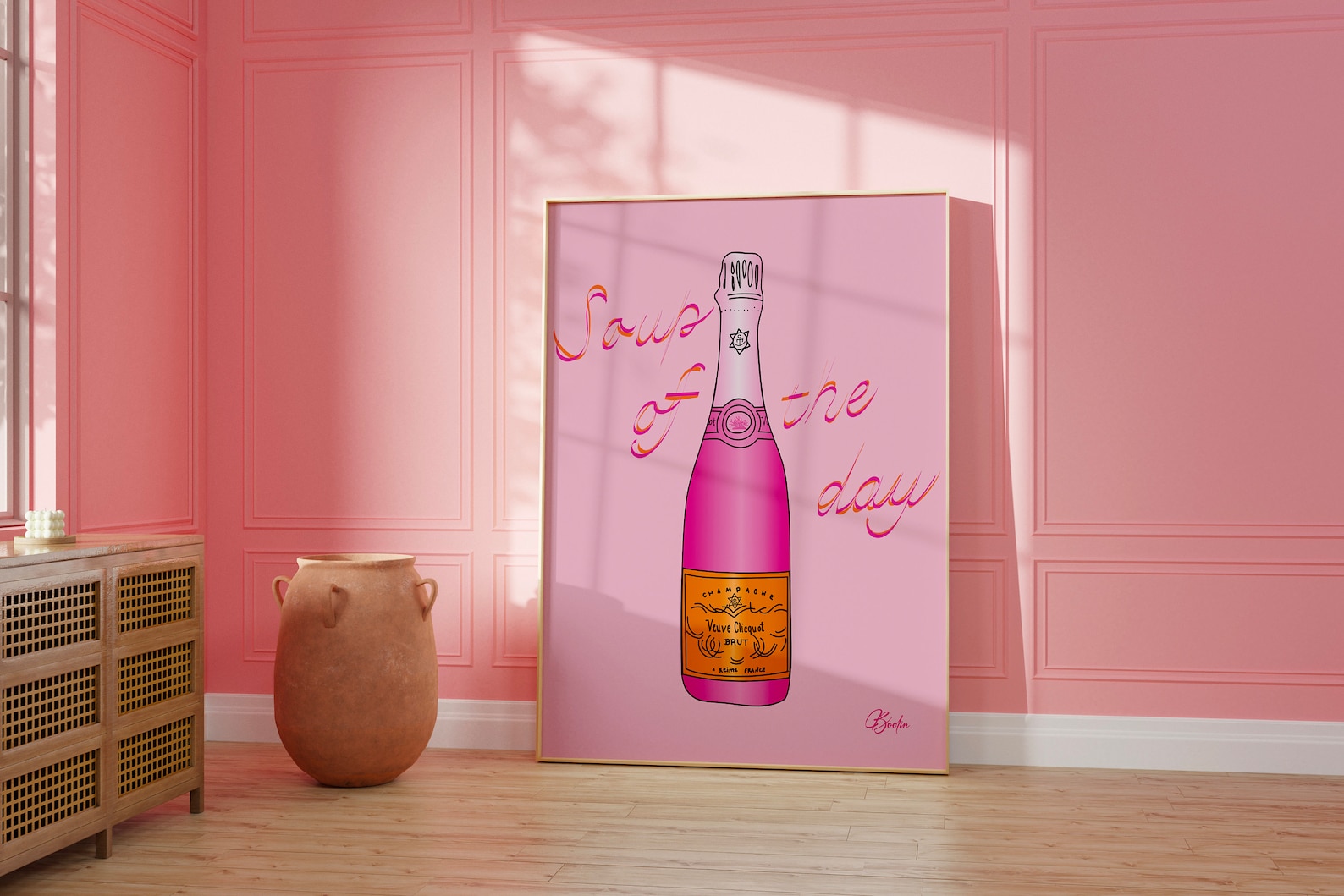 Champagne Problems - Champagne Dreams: Elegant Bar Cart Decor Print for ...
