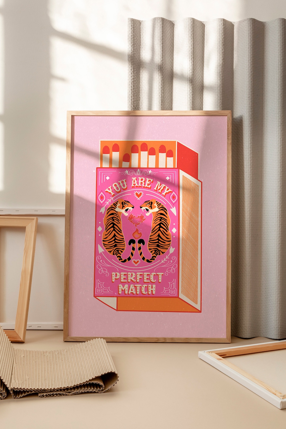 You Are My Perfect Match | Retro Print Match Poster | Vintage Art ...