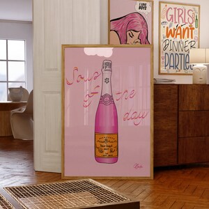 Champagne Problems - Champagne Dreams: Elegant Bar Cart Decor Print for ...