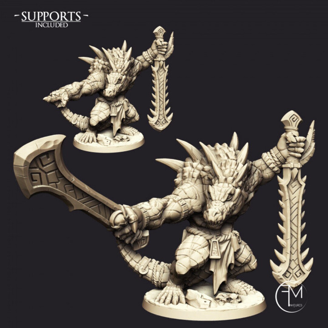 Zantharot the Lizard Champion - Miniatures / Dungeons and Dragons ...