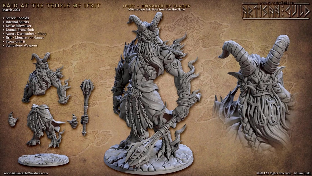 Ifrit - the Monarch of Flames - Miniatures / Dungeons and Dragons ...