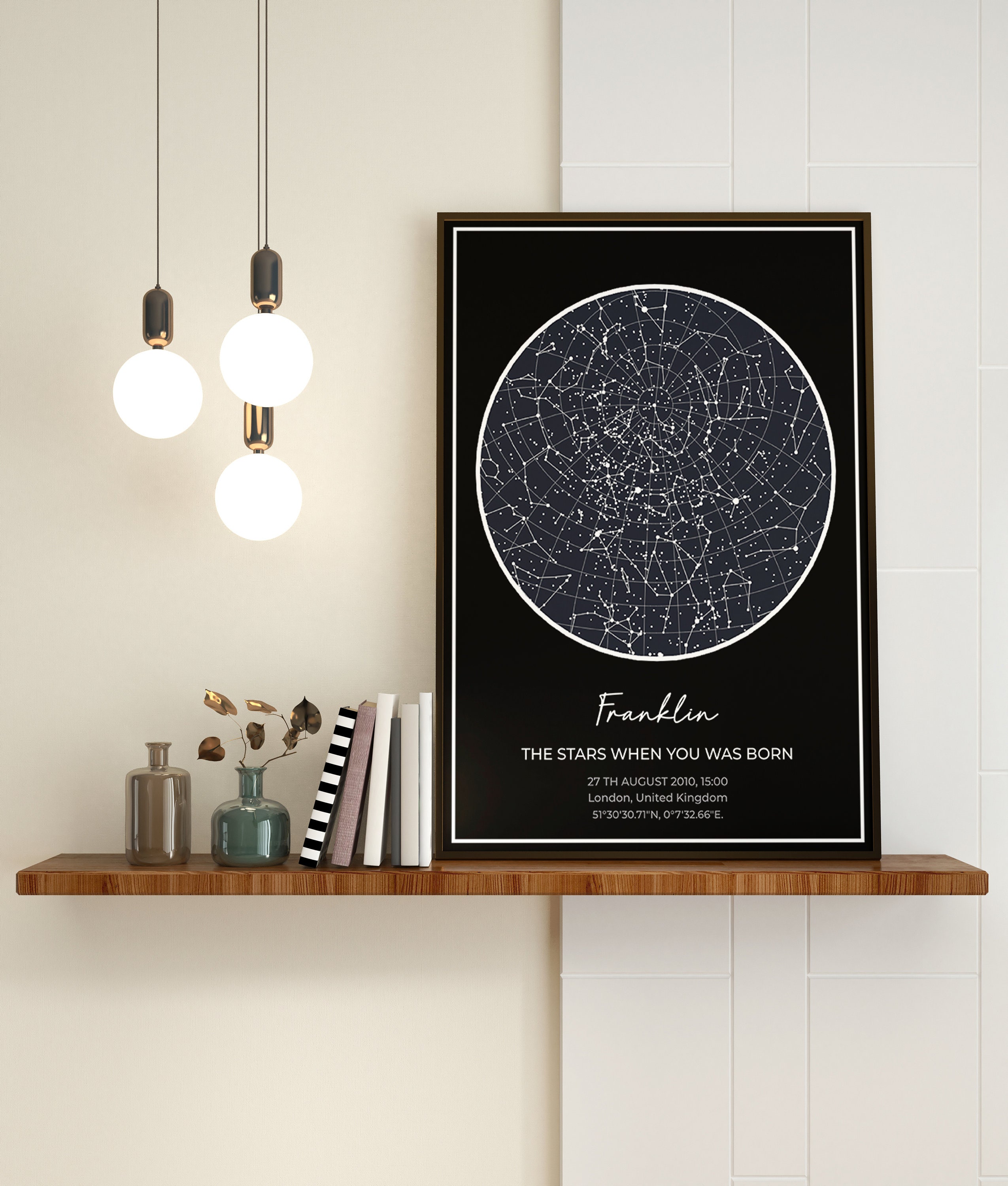 Personalized Star Map, Star Map at the Moment, Customizable Night Sky ...