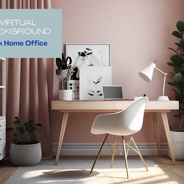 Pink Office Microsoft Teams Backdrop - Etsy