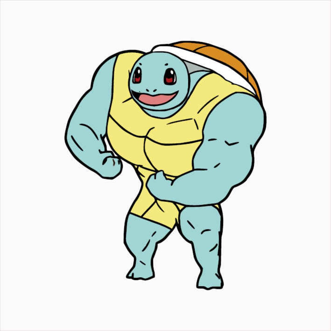 Swole Anime Monster Blue Layered Design for Laser Cutting and Paper Cut ...