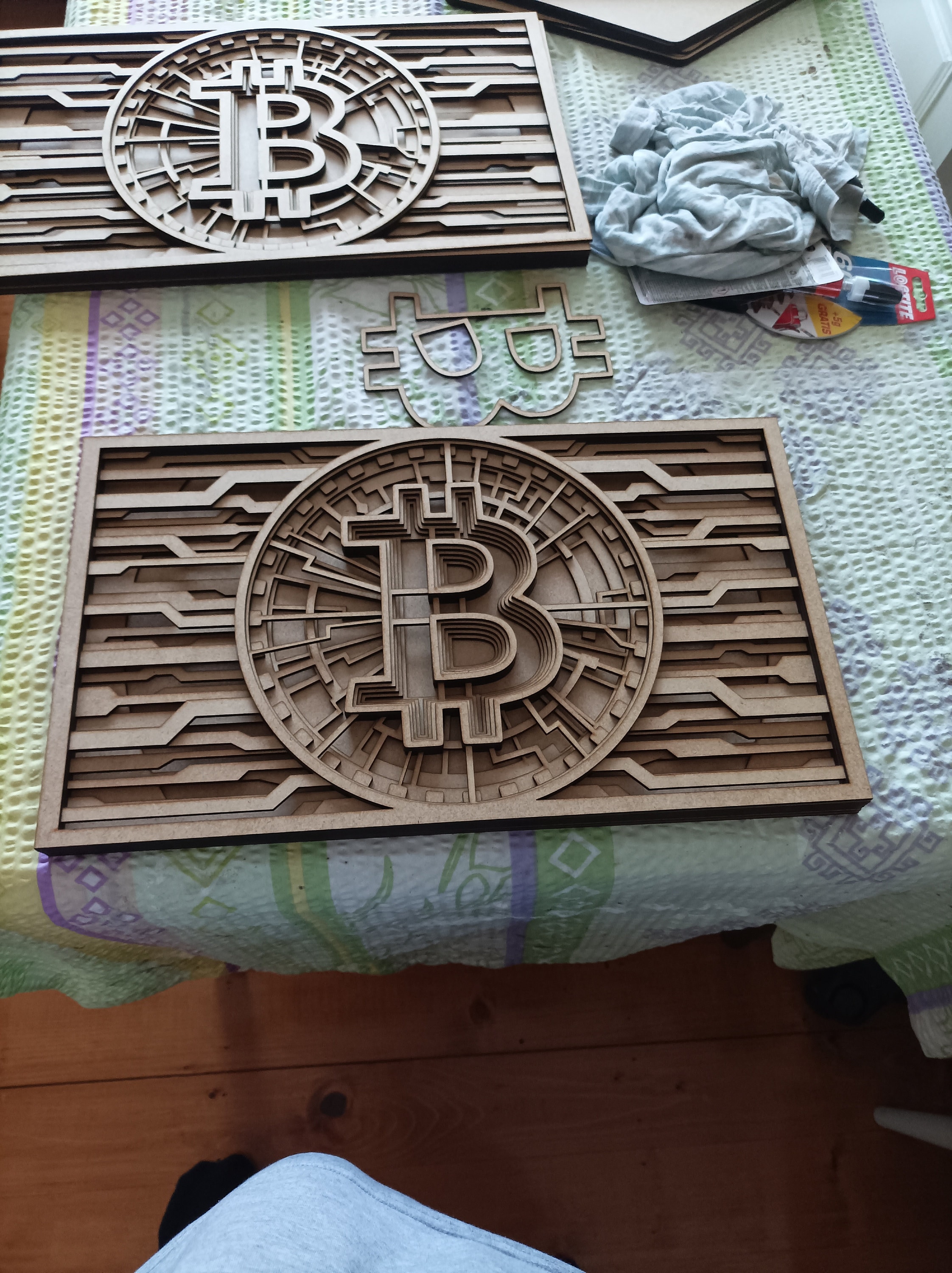 Bitcoin BTC Wall Art Layered Design for Laser Cutting and Paper Cut ...