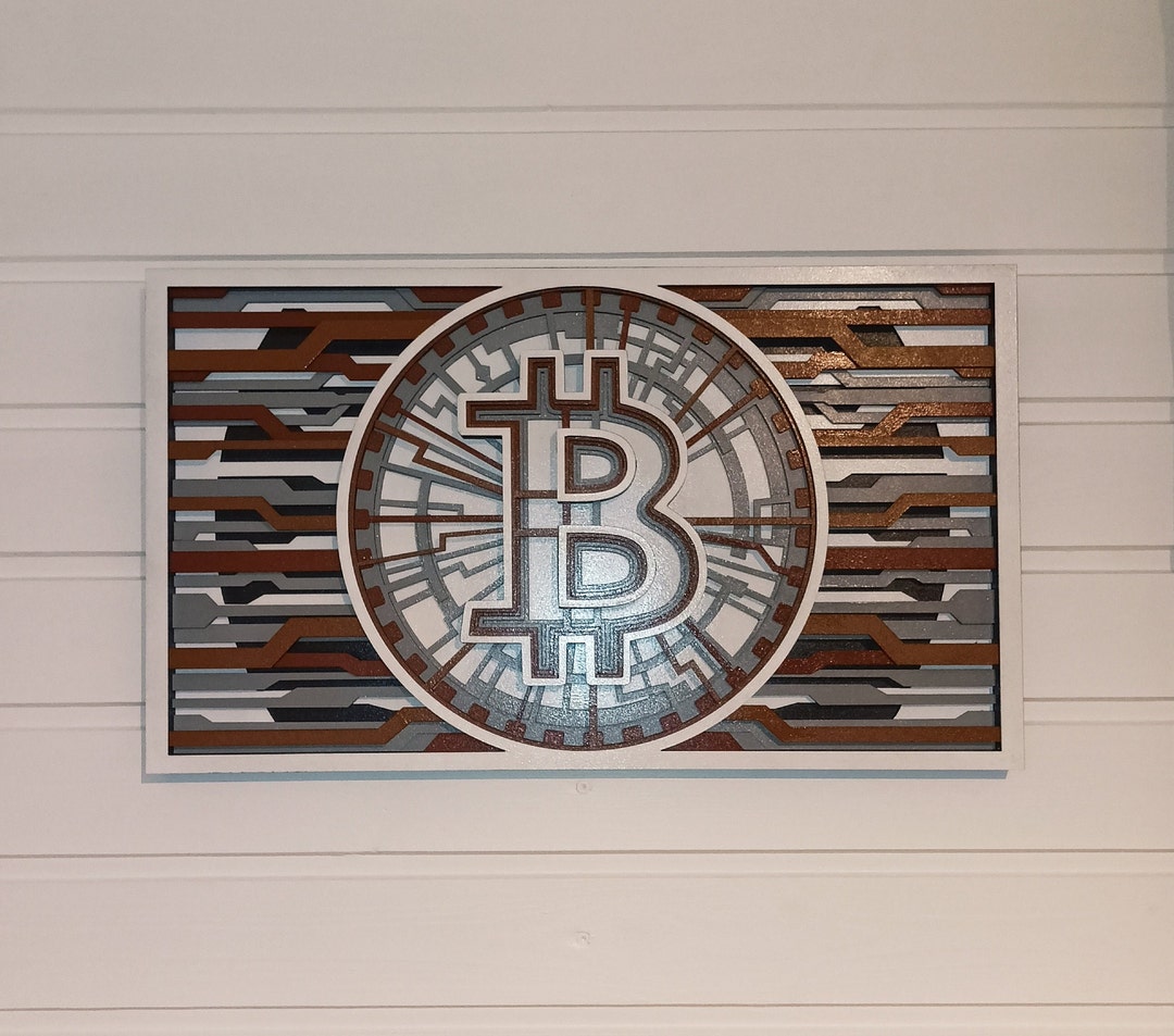 Bitcoin BTC Wall Art Layered Design for Laser Cutting and Paper Cut ...