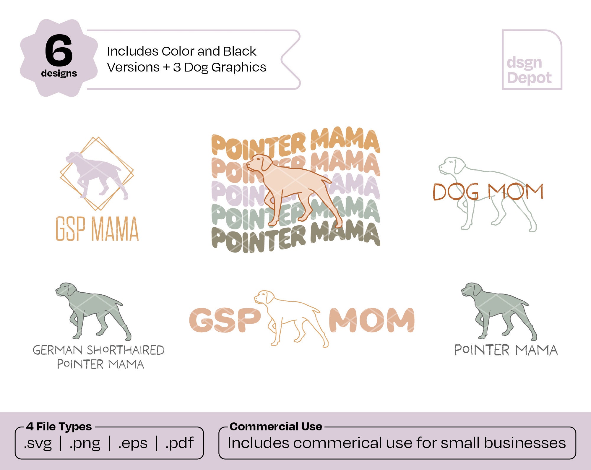 GSP Dog Mom Svg Pack, German Shorthaired Pointer Svg, GSP Dog Mom Shirt ...