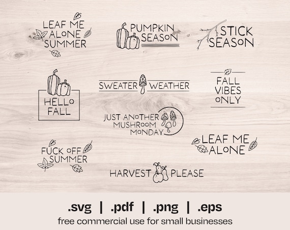 Autumn Sayings Svg Funny Fall Quotes Svg Fall Svg Bundle - Etsy