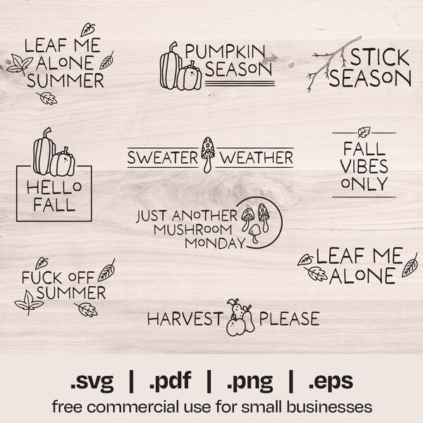 Fall Quote Svg - Etsy