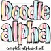 Pastel Doodle Letters, Complete Alphabet PNG Set, Sublimation Design ...