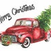 Red Truck With Tree PNG / Christmas Sublimation Design / Christmas ...