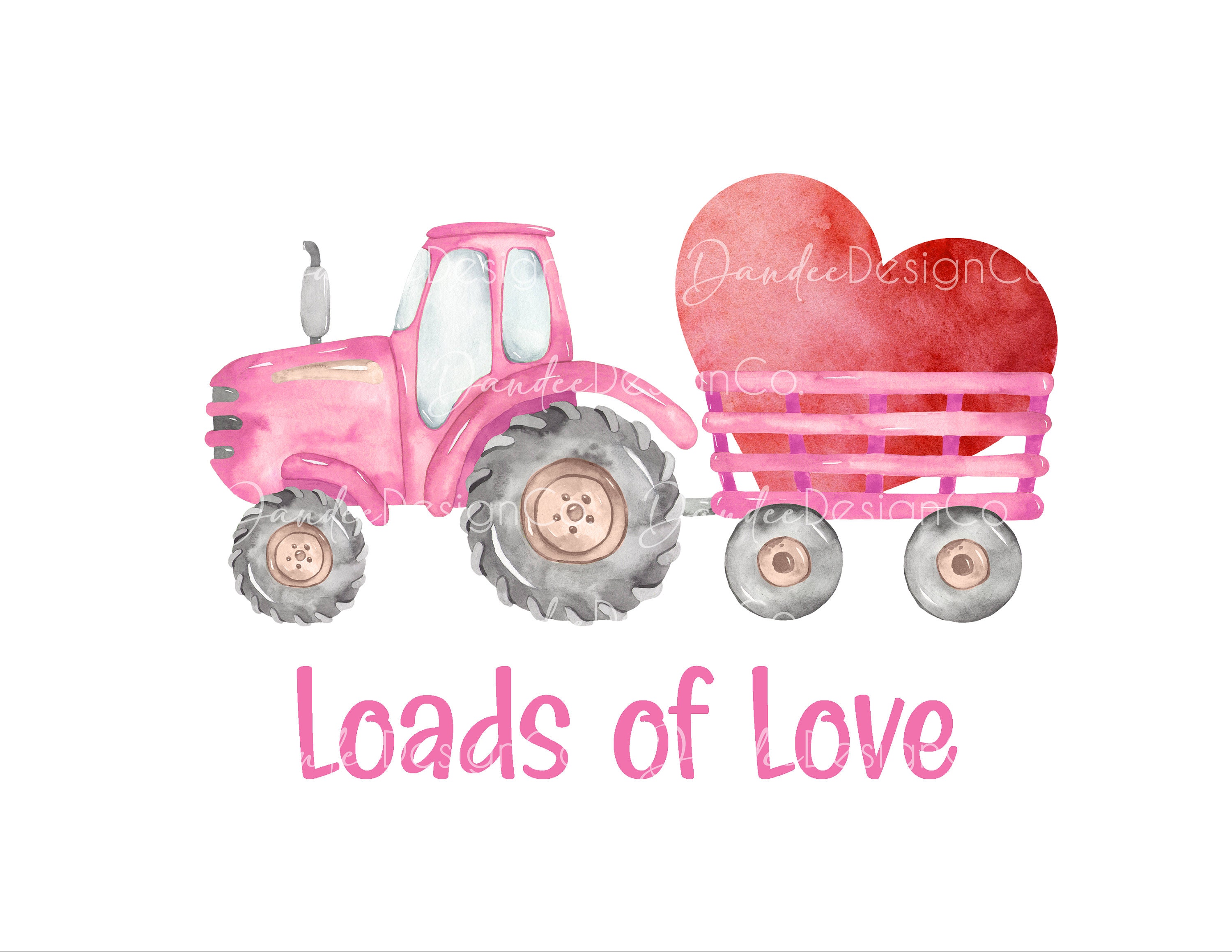 Valentine Tractor PNG Valentine Tractor Sublimation Design - Etsy