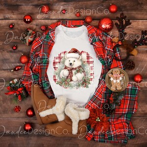 Christmas PNG, Christmas Bear, Sublimation Design, Christmas Polar Bear ...