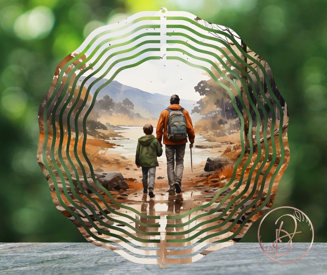 Father and Son Wind Spinner PNG, Dad and Son Wind Spinner Design, Wind ...