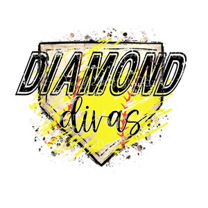 Diamond Divas PNG, Sublimation Design, Softball PNG, Softball Mom Png ...