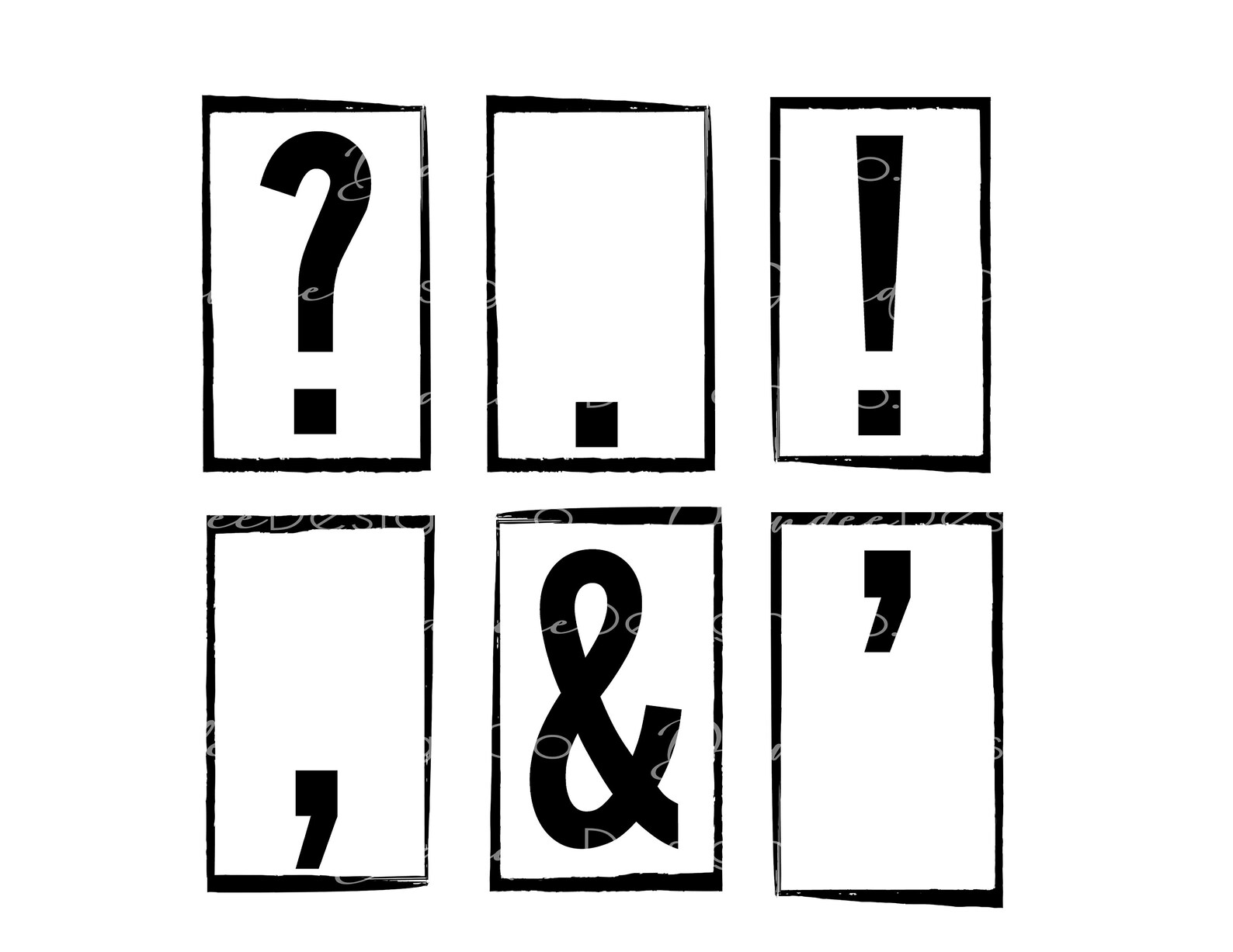 Boxed Alphabet Letters, Boxed Alpha Set, Grunge Box Alphabet, Alpha Set ...