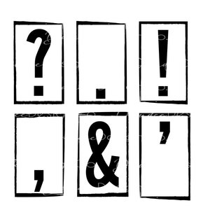 Boxed Alphabet Letters, Boxed Alpha Set, Grunge Box Alphabet, Alpha Set ...