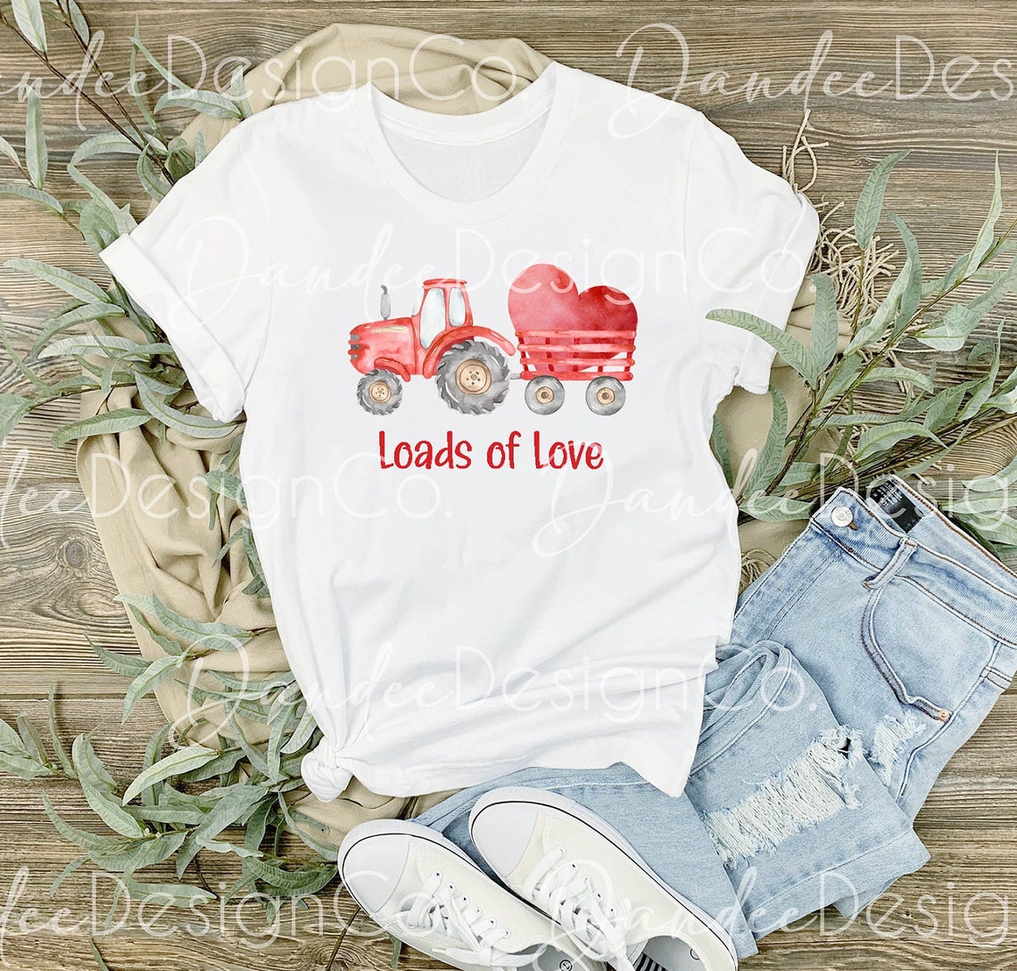 Valentine Tractor PNG, Valentine Tractor Sublimation Design, Red ...
