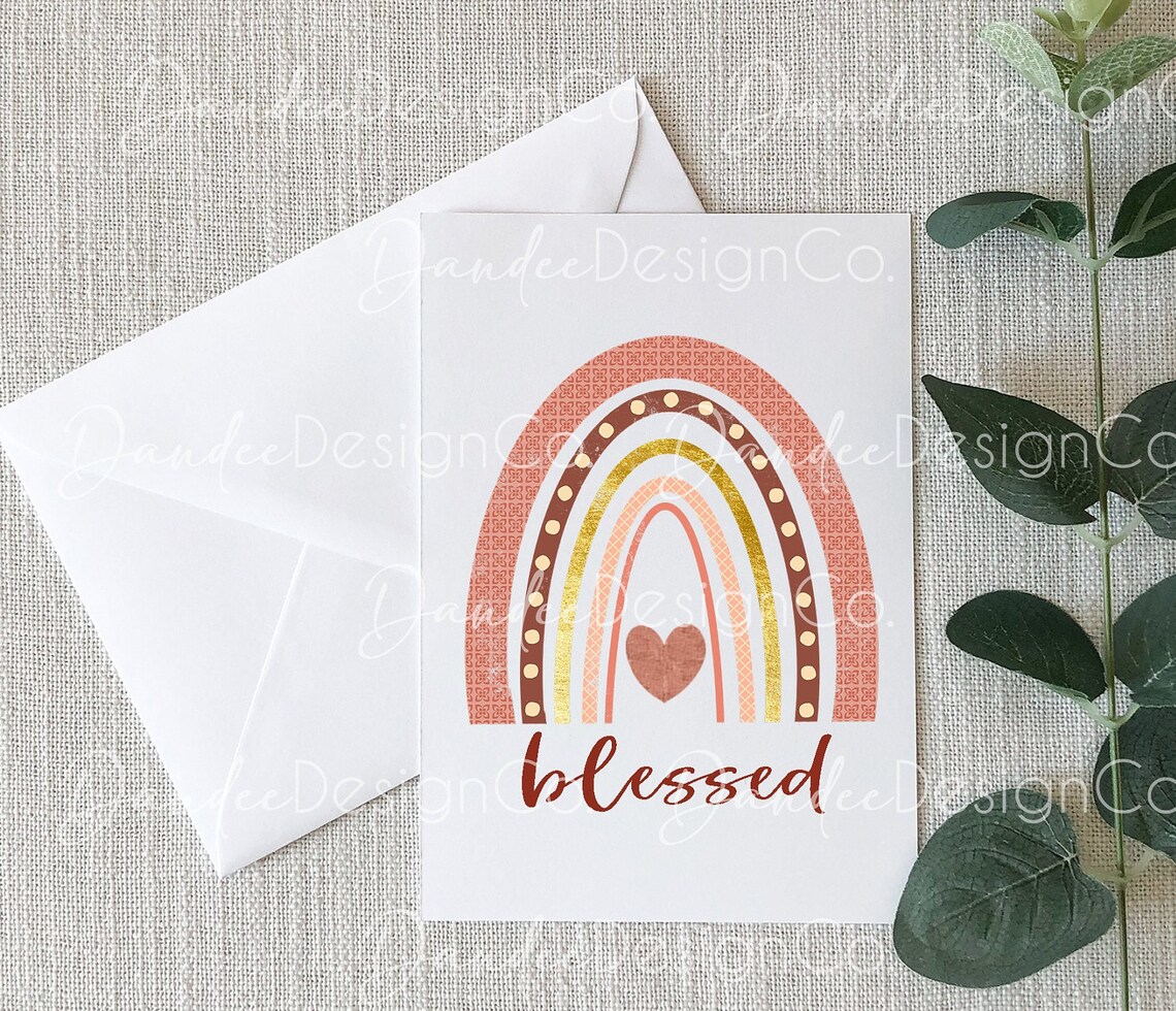 Blessed Rainbow PNG Blessed Boho Rainbow Sublimation Design - Etsy