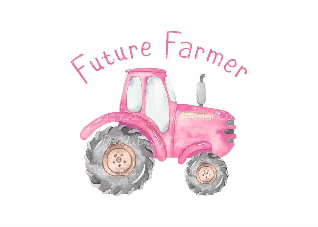 Future Farmer Pink Tractor PNG / Tractor Sublimation Design / Farmer ...