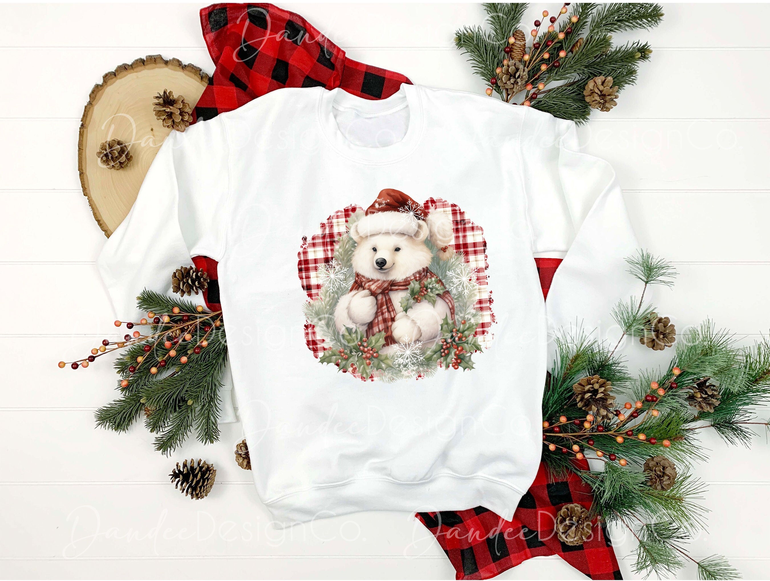 Christmas PNG, Christmas Bear, Sublimation Design, Christmas Polar Bear ...