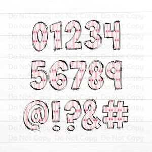 Coquette Doodle Letters, Pink Bows Alpha Set, Girlie Alphabet PNG Set ...