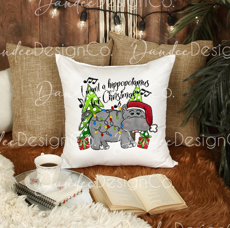 I Want a Hippopotamus for Christmas PNG Hippopotamus - Etsy